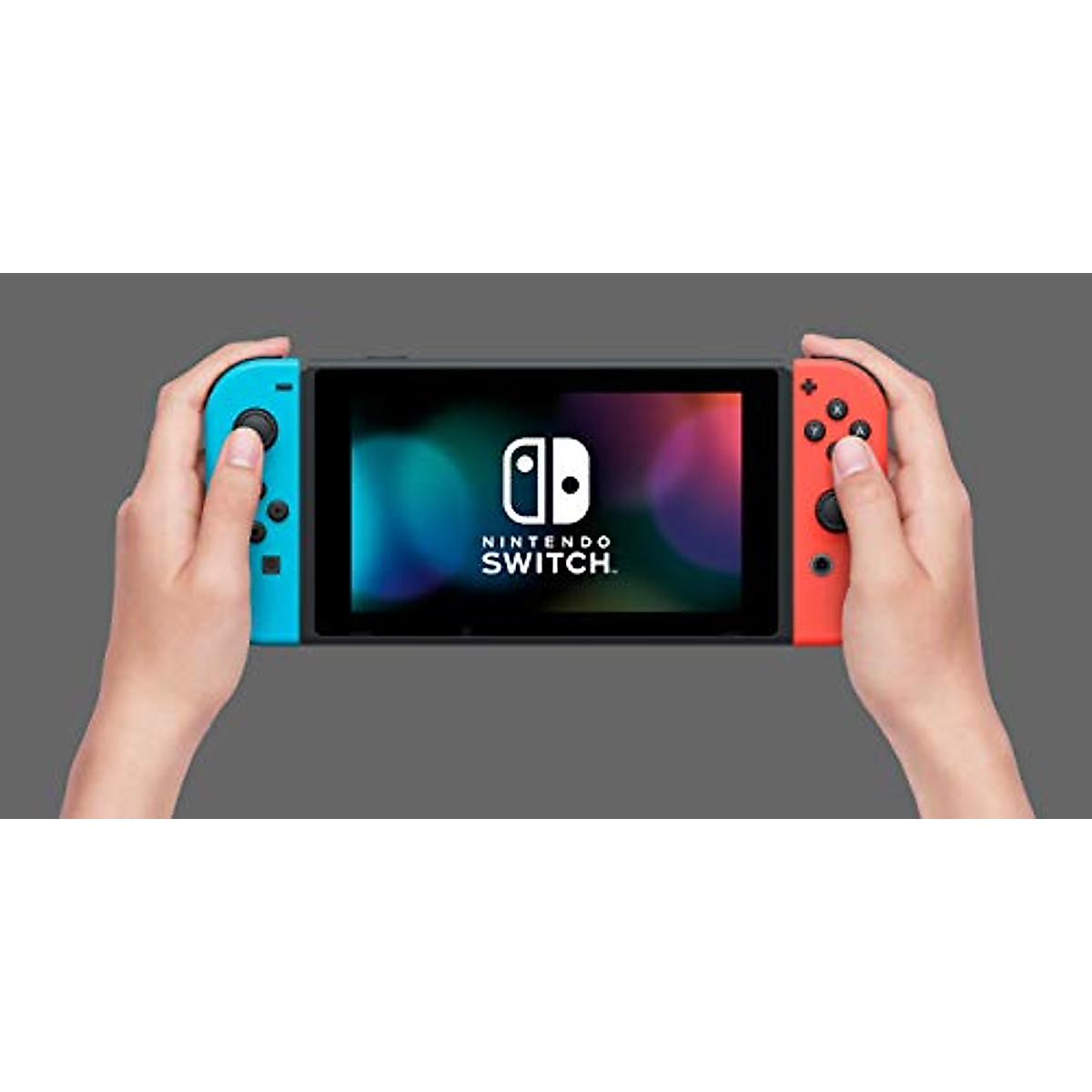 Nintendo Switch with Neon Blue and Neon Red Joy‑Con