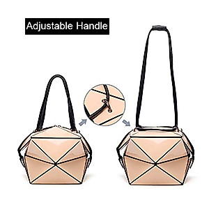 Geometric Luminous Purses and Handbags Holographic Reflective Crossbody Bag Irredescent Flash Rainbow Tote B