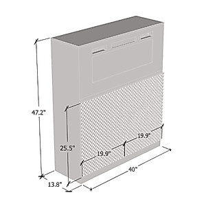 Meble Furniture Carla 01 BL-EF Electric Fireplace Sideboard