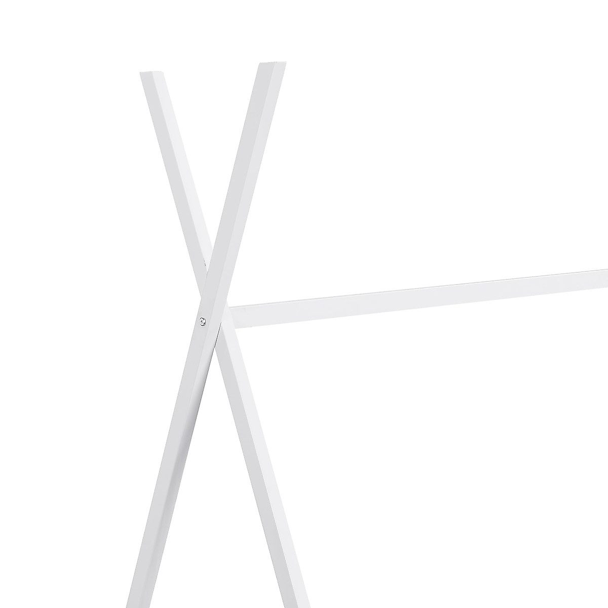 Twin Floor Bed with Slats and Triangle Structure, Montessori Floor Bed Frame Twin Size, Twin Size House Floor Bed/Montessori Bed for Kids, Girls, Boys, White