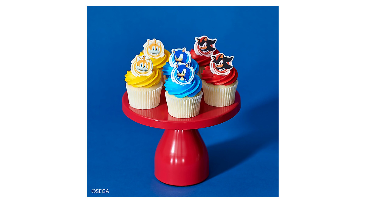 DecoPac Sonic the Hedgehog Cupcake Rings - 24 Pack