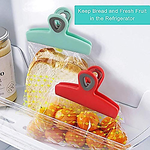 Chip Bag Clips for Food, 4 Large Heavy Duty Bag Chips Set for Kitchen Storage, 5.3 Inches Wide