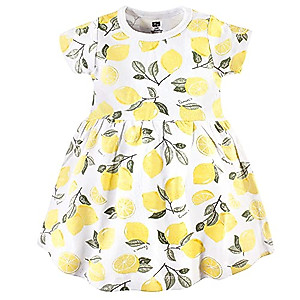 Hudson Baby Girl's Cotton Dresses, Lemons, 0-3 Months