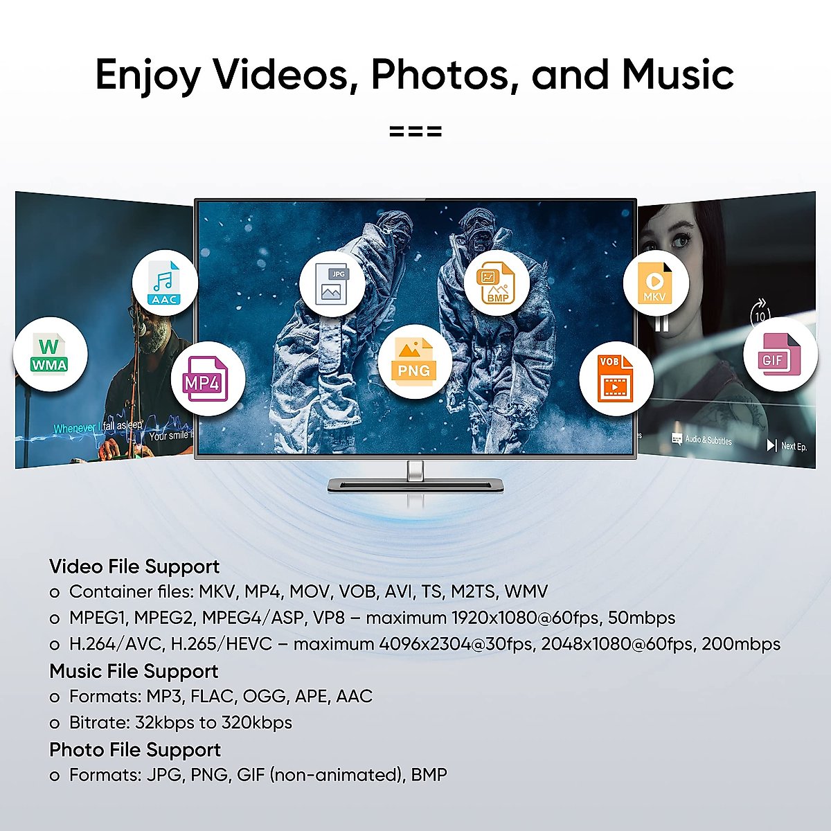 NEUMI Atom 4K Lite Ultra-HD Digital Media Player with Motion Sensor and Push Button Trigger Bundle, Plays 4K/UHD Videos from USB Drives and SD Cards, HEVC/H.265, HDMI, Automatic Playback and Looping