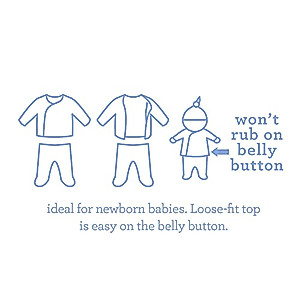 Magnetic Me Layette Baby Outfit Easy Close 3 Piece Soft Modal Set - Kimono Top, Footed Pants and Newborn Hat - New Kid On The Block 0-3 Months