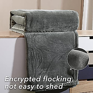 LBRO2M Flannel Fleece Bed Blanket, Queen Size Super Soft Warm Fuzzy Microfiber Velvet Plush Throw Lightweight Cozy Couch Blankets, All Season Use