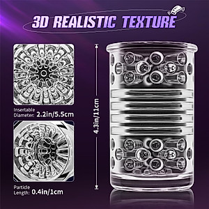 Automatic Male Masturbator, Sex Toy Male Masturbators Cup with 7 Rotating & 3 Thrusting Modes, 3D Realistic Electric Pocket Pussy Sex Toys for Men, Male Sex Toys with Suction Base