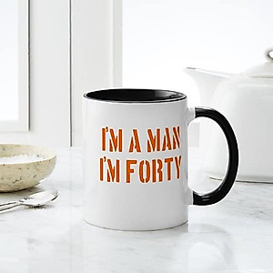 CafePress I'm A Man I'm 40 Mug Ceramic Coffee Mug, Tea Cup 11 oz