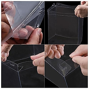 uxcell Clear Cake Box, 6Pcs 13"x7"x13" - Tall Cake Boxes with Ribbon for 12 Inch Cake Packing Carry - for Birthday Parties, Wedding (Black)