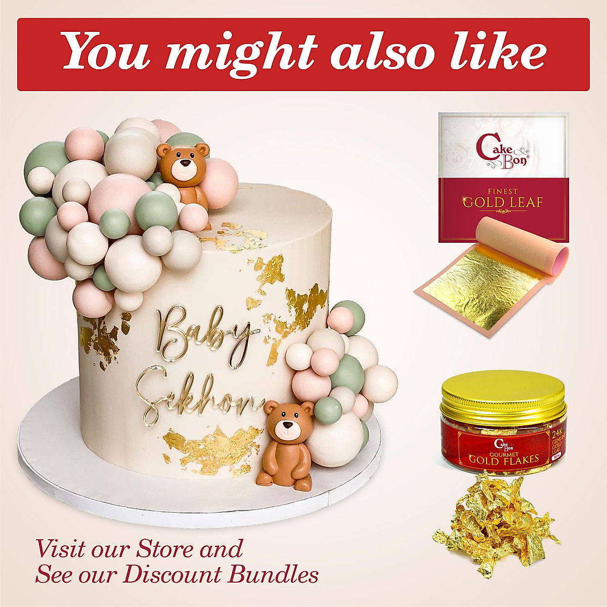 Cakebon Cake Boards - Sturdy 1/2 Thick Drums - 14 Inch Professional Smooth Straight Edges White 1-Pack