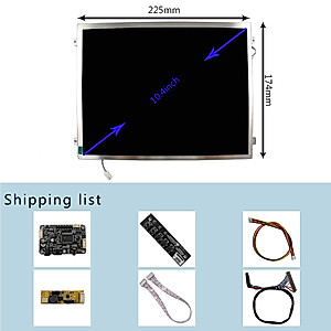 VSDISPLAY 10.4" 10.4 Inch 1024X768 HD 500nit IPS LCD Display VS104T-003A with HD-MI Audio LCD Controller Board