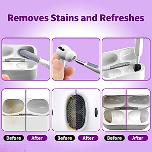 20-in-1 Cleaning Kit for Airpod Earbud, Cleaner Kit for MacBook Laptop Keyboard, Electronic Penlar Cleaning Kit Compatible with Computer PC Cell Phone, Charging Port, iPhone