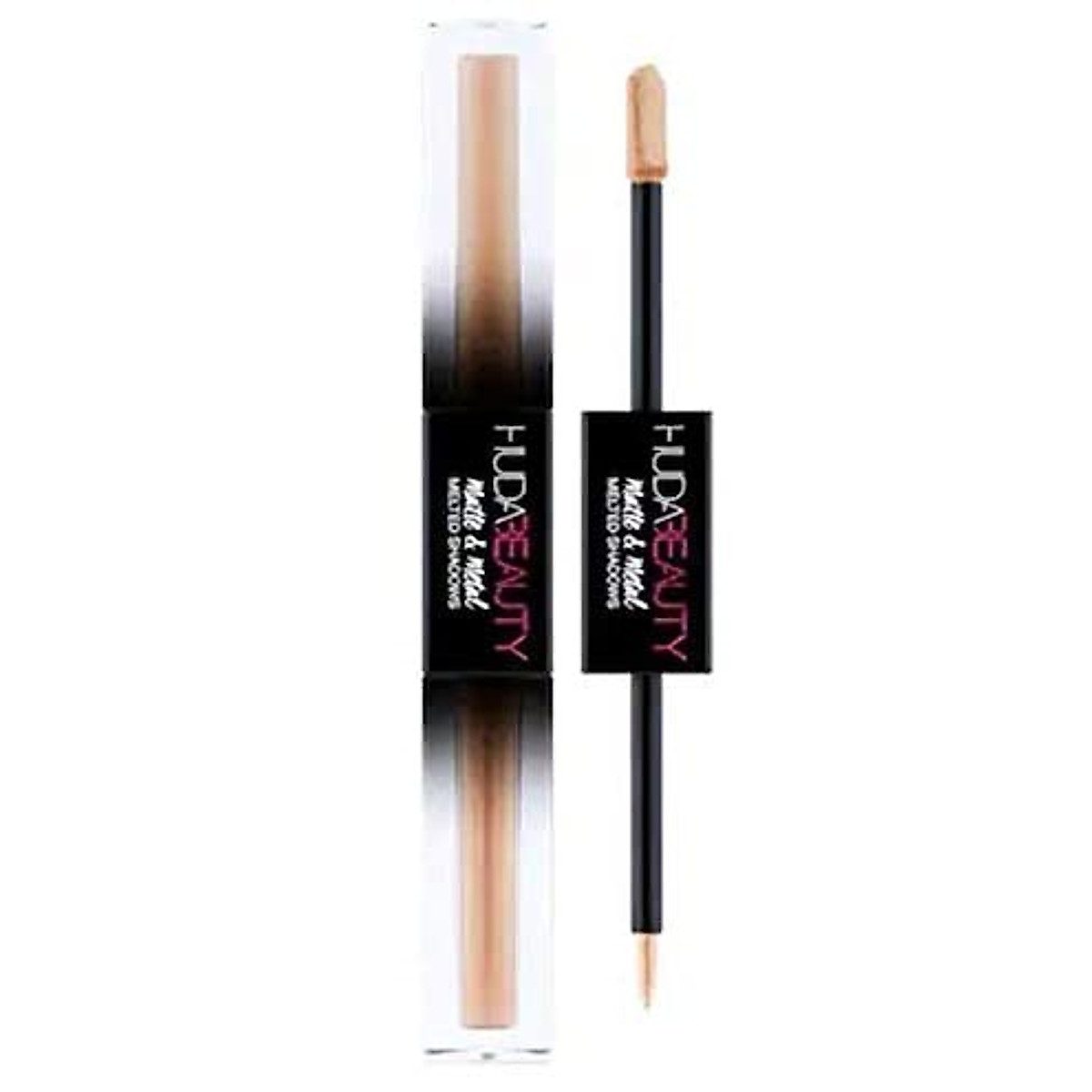 Huda Beauty Matte & Metal Melted Double Ended Eyeshadows! Metallic Eyeshadow Intense Shimmer, Blendability and Longevity! Choose Your Eye Shadow Color! (Faxu fur/bamboo hoops)