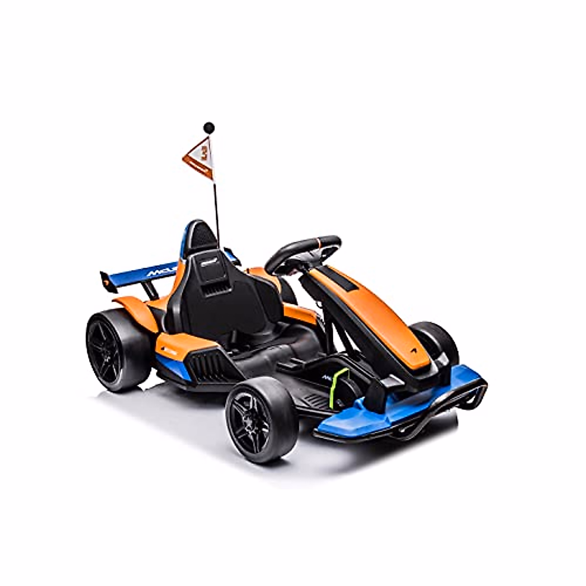 DAKOTT McLaren Electric Go Kart for Kids Ages 6-12, Up to 154 lbs, 24V 4-Wheel Electric Go Cart, 5-9 MPH Speed W/Drift Function, Orange, Large