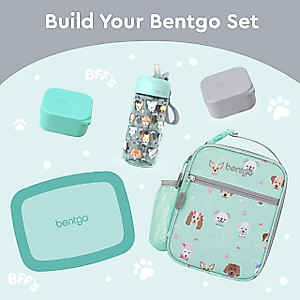 Bentgo Sidekicks 2-Pack Silicone Container Set - Dipping Sauce Cups for Condiments & Small Snacks, Reusable, Durable, & Leak-Proof Liquid Storage, Salad Dressing Container - 2.6 oz (Gray & Aqua)