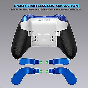 Sedicoca Complete Component Pack for Xbox Elite Wireless Controller Series 2 ,Includes 1 Carrying Case 1 Dock, 4 Paddles, 2 DPads,6 Thumbsticks,1Tool, for Xbox One Elite Series 2 Core Replacement Parts（blue ）