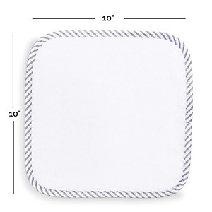 Comfy Cubs Organic Bamboo Baby Washcloths, 6 Pack, Ultra-Soft Organic Fabric, Gentle on Sensitive Skin for Face and Body, Plush, Super Absorbent for Girls and Boys