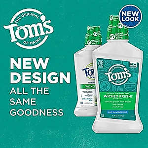 Tom's of Maine Long Lasting Wicked Fresh Mouthwash, Cool Mountain Mint - 16 oz - 2 pk by Tom's of Maine
