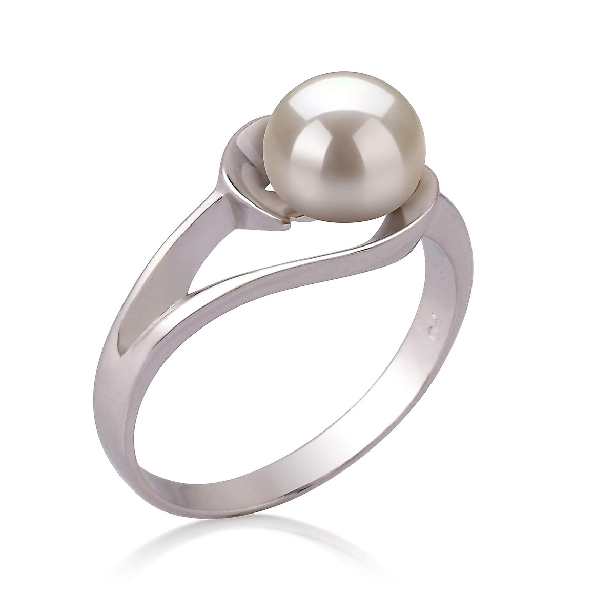 Clare White 6-7mm AAA Quality Freshwater 925 Sterling Silver Cultured Pearl Ring For Women - Size-6