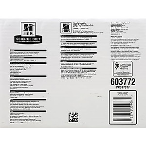 Hill's Science Diet Sensitive Stomach & Skin, Adult 1-6, Stomach & Skin Sensitivity Support, Wet Dog Food, Chicken & Vegetables Loaf, 12.8 oz Can, Case of 12