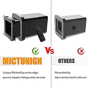 MICTUNING 2-1/2 inches Class V to 2 inches Class III and IV Trailer Hitch Receiver Adapter, 2.5 inches to 2 inches Reducer Sleeve with Hitch Pin and Clip