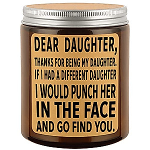 Daughter Gifts from Mom, Dad - Gifts for Daughter - Birthday Gifts for Daughter - Gifts for her, Women - Funny Birthday Presents from Mother, Father - GFTYIO Lavender Scented Candles