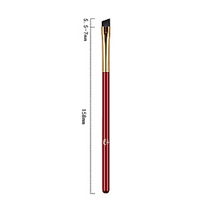 ENERGY Eyebrow Brush Angled Gel Eyeliner Makeup Brush L111 Ultra Thin Slanted Pro Liner Brush Firm Stiff Synthetic Bristles for Cream Brow Defining Applicator Red
