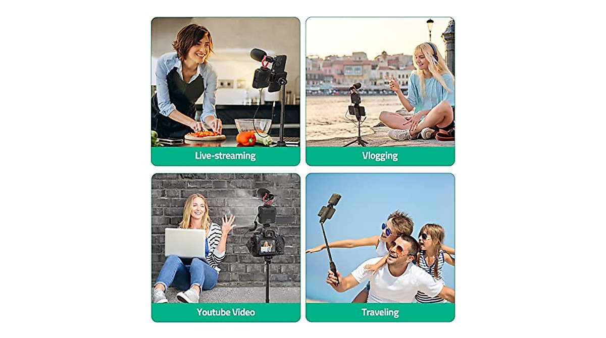 Smartphone Video Vlogging Kit with LED Light & Tripod for YouTube