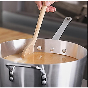 Soro Essentials- 8.5 qt. Medium Weight Aluminum Tapered Sauce Pan 3 mm Thickness- Multipurpose Cooking Sauce Pan for Boiling Soup Sauce Pan Cookware for Home Restaurant Kitchen