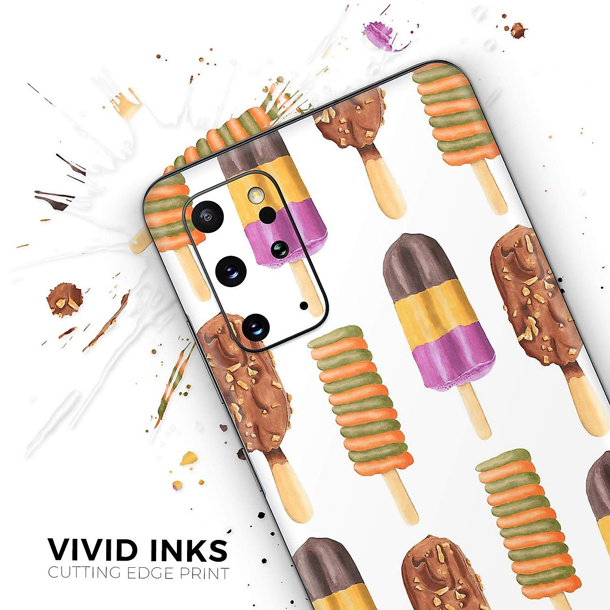 DesignSkinz Yummy Galore Ice Cream Treats Protective Vinyl Decal Wrap Skin Cover Compatible with The Samsung Galaxy S20 (Screen Trim & Back Glass Skin)