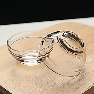 JHNIF 12pcs Clear Glass Soy Sauce Dipping Bowls Side Dishes for Snack Sushi Fruit Appetizer Dessert. 3 Inch