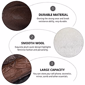 Womens Tote Bag Shoulder Tote Bag Women's Tote Bag Plush Large Single Shoulder Bag Lady Handbag Stereoscopic Fuzzy Design Handbag Shoulder Tote Bag Women's Tote Handbags Hand Bags