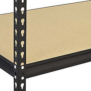 Sandusky/Edsal UR185P-BLK Black Steel Heavy Duty 5-Shelf Shelving Unit, 4000lbs Capacity, 36" Width x 72" Height x 18" Depth (Does not include post couplers)
