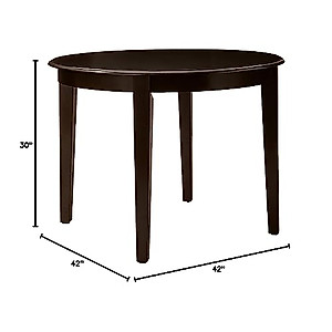East West Furniture BOT-CAP-T Boston Round Modern Dining Table for Small Spaces, 42x42 Inch, Cappuccino