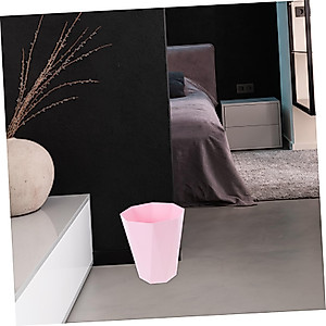 JOINPAYA 1pc Compact Garbage Can Trash Can with Lid Bathroom Trash Can Bedroom Trash Can Hotel Garbage Bin Trash Can for Car Household Trash Can Pink Automatic Office Wastebasket