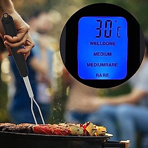 Digital Meat Thermometer Fork,Digital Cooking Fork Instant Read Fork for Kitchen Digital BBQ Fork Thermometer Dual Probe LED Display