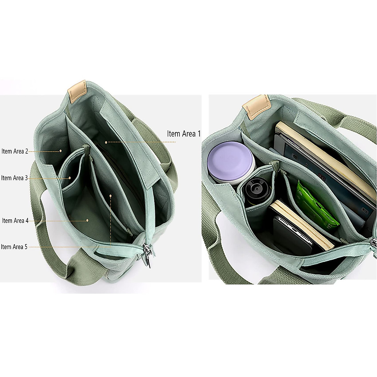 Women's large -capacity multi -pocket handbags canvas handbag Tote Bag retro hobo cross -body bag wallet handbag Pink