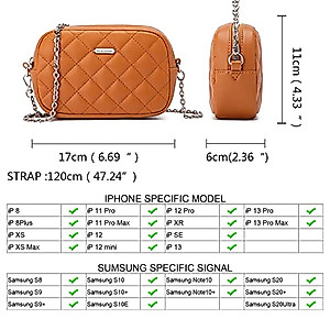 DAVID - JONES INTERNATIONAL. Designer Small Purses for Women, PU Leather Crossbody Cell Pone Wallet bags with Chain Strap,Yellow Evening Clutch Wristelet Purse