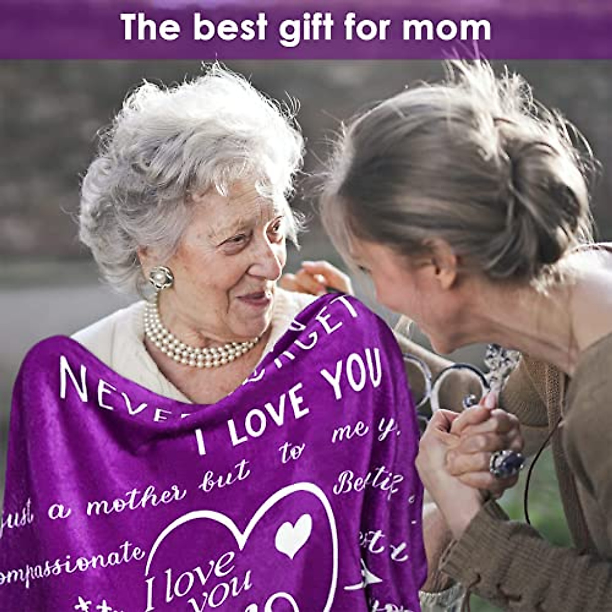 Aiishow Gifts Blanket for Mom Mother's Day, 59 inch x79 Cozy Flannel Throw Blankets, I Love You Print Women, Unique Mother from Daughter or Son, Birthday, Mothers Day (FBA-43AIS-US-ILYMQT-ZY)