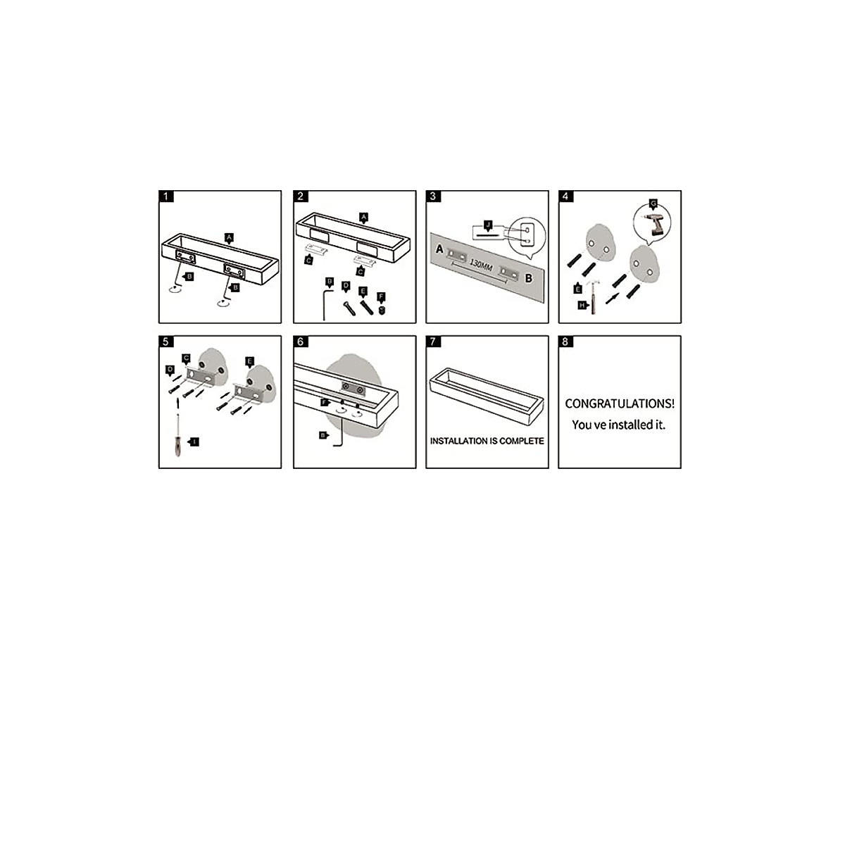 GERZWY Bathroom Accessory 2-Piece Set SUS 304 Stainless Steel Toilet Paper Holder Towel Ring Wall Mount, Matte Black HG1708-2BK