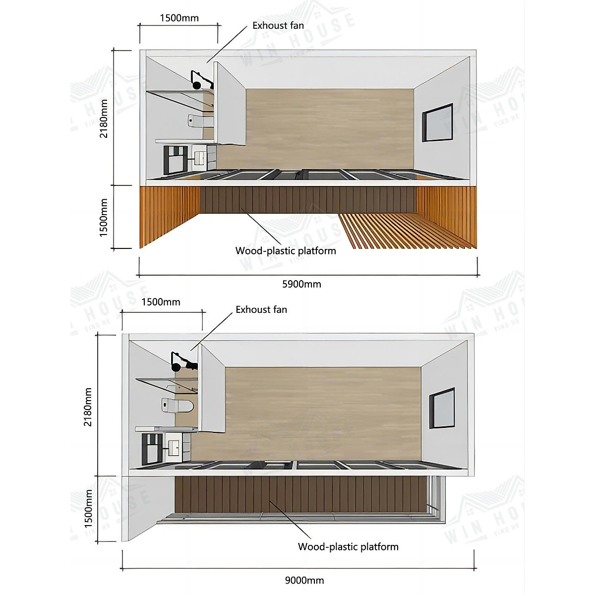 Prefabricated Home on Wheels, Portable 20ft House for Camping, Traveling, Backpacking, and Fishing. Fully Furnished Kitchen and Bathroom!
