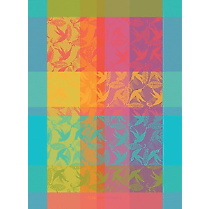 Garnier-Thiebaut Mille Colibris Tor Antilles French Jacquard Kitchen Towel 22"x30", 100% Cotton