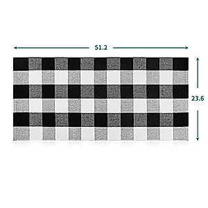 Lamberia Checkered Area Rug Buffalo Plaid Rugs Indoor and Outdoor Black White Checkered Carpet for Kitchen and Hallway (2' x 4'3")