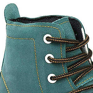 XUDREZ Cowhide Roller Skates for Women and Men High-Top Shoes Double-Row Design,Adjustable Classic Premium Roller Skates (Blue,5)