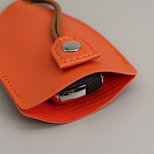 Hoffnugshween 2PCS Car Key Case PU Leather,Creative Pull-out Car Key Chain Holder,Large Capacity Key Cover,Smart Car Keychain Protector (Black)