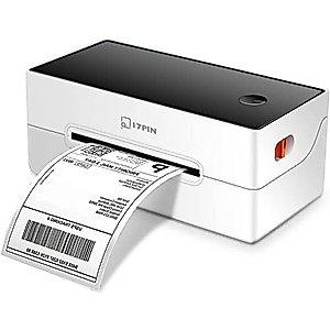 17PinHut Shipping Label Printer 150mm/S High Speed Barcode Thermal Label Printer Maker, Easy Set-Up 4x6 Label Printer for Small Business, Compatible with Ebay, Amazon, Etsy, USPS, FedEx, Shopify