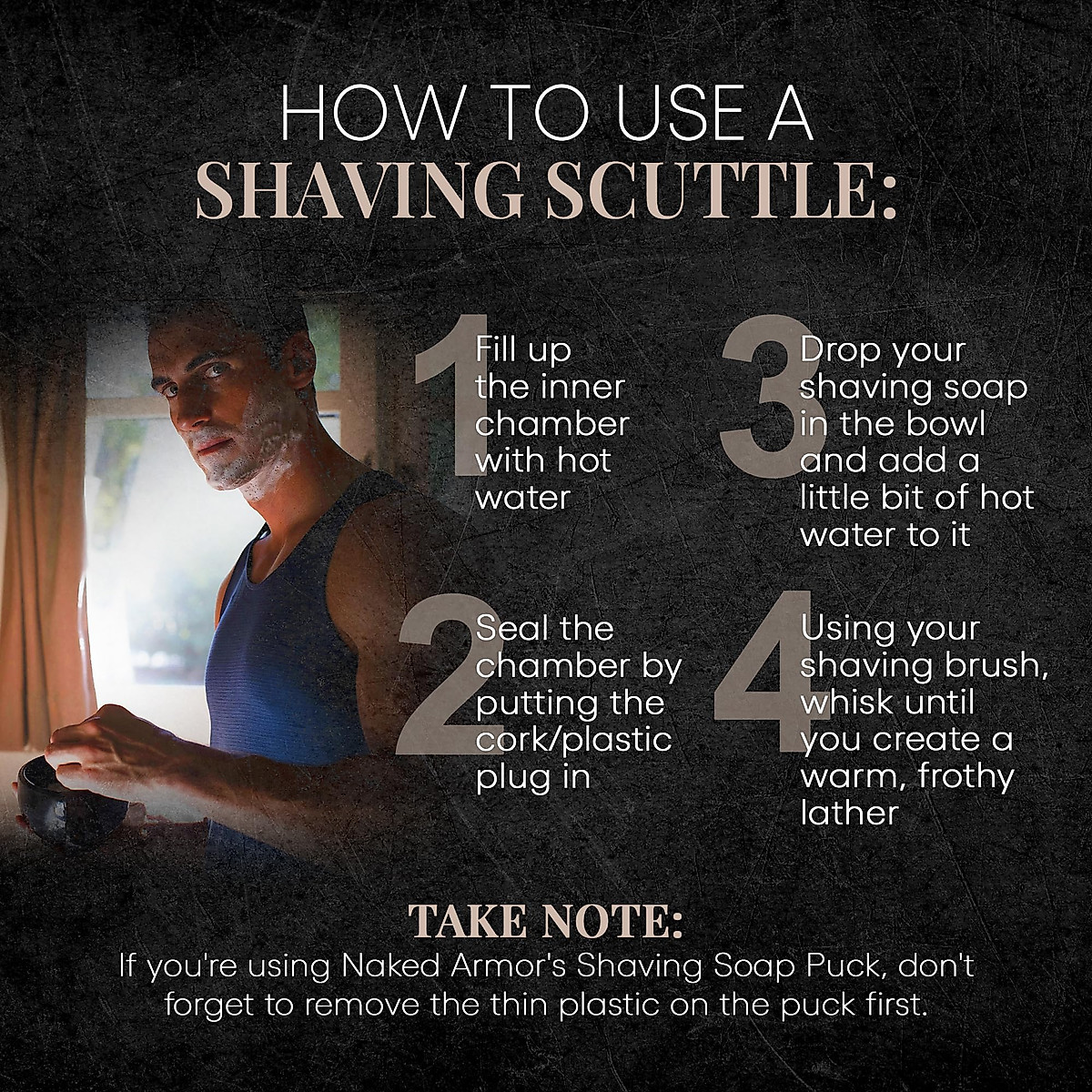 Savanna Shaving Scuttle Mug - Porcelain Scuttle Shaving Mug, Shaving Bowl That Keeps Your Lather Hot, Creates Rich & Creamy Lather, Handmade Pottery Shave Bowl, Hot Shave At Home Daily, Great Gift