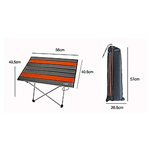 LIRUXUN Folding Table Portable Outdoor Folding Tables Slim Lightweight Small Family Table Suitable for Fishing，Picnic，Camping and Trave (Size : Small)