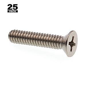 Prime-Line 9001897 Machine Screws, Flat Head, Phillips Drive, 1/4 In.-20 X 1-1/4 In. (25 Pack)
