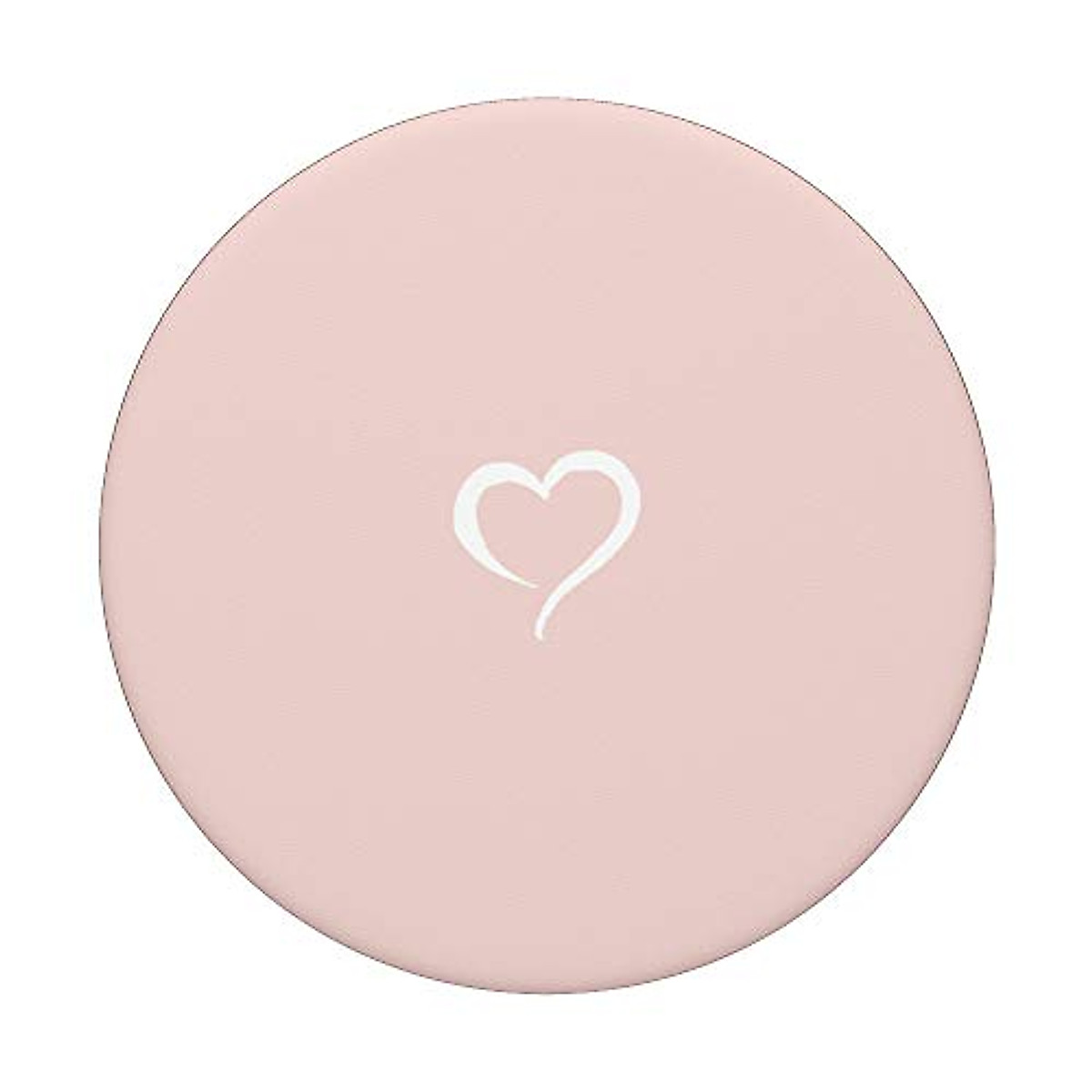 Pale Light Pink Hand Drawn Heart Minimalist Love PopSockets Swappable PopGrip